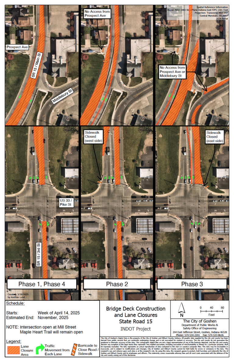 Lane Closures on deck for Ind. 15 Overpass Work. What you need to know ...