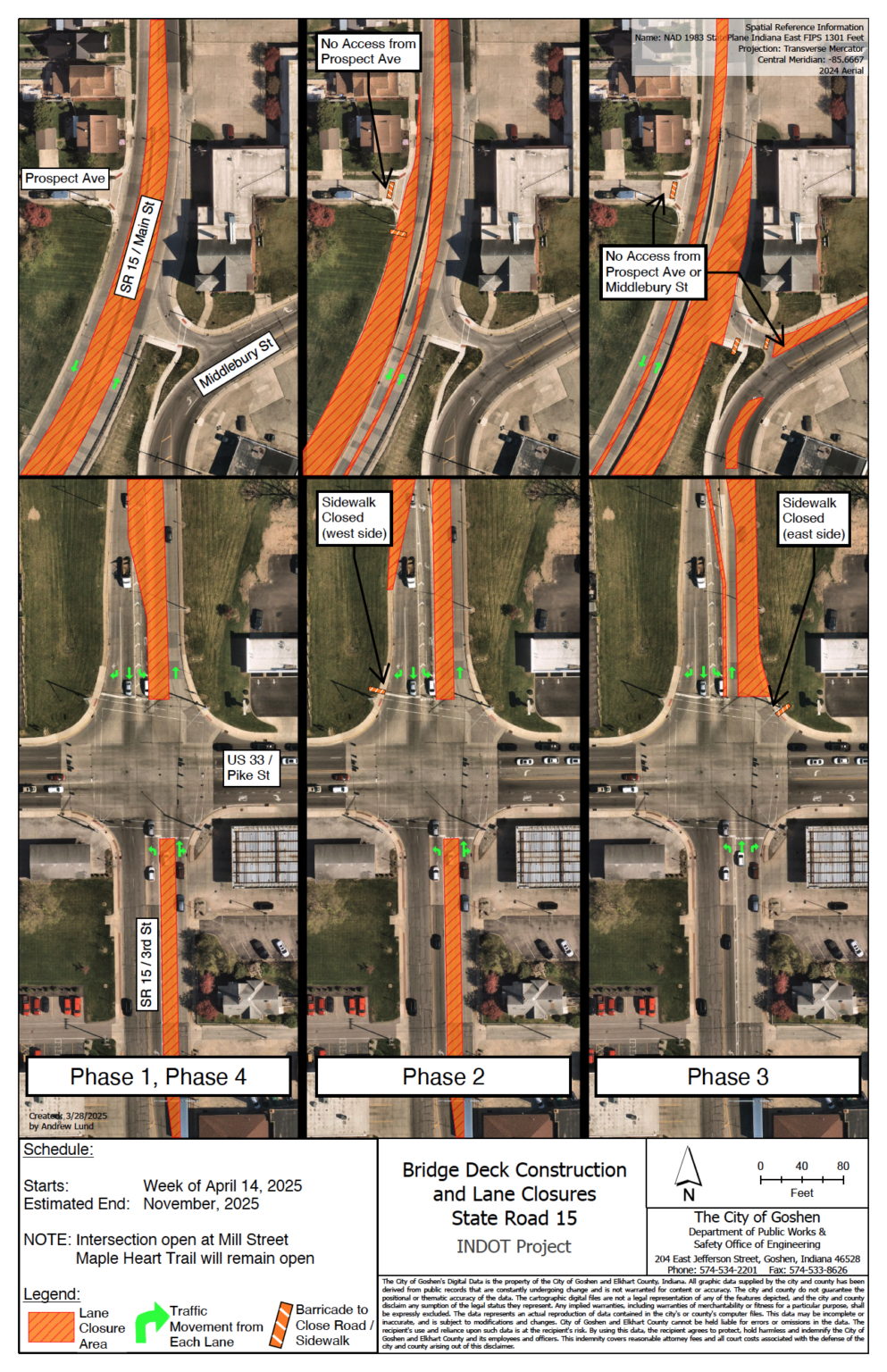Lane Closures on deck for Ind. 15 Overpass Work. What you need to know ...